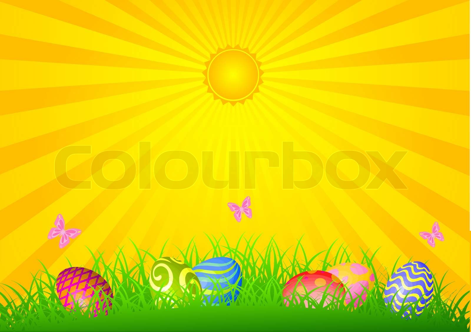easter, sun, vector | Stock vector | Colourbox