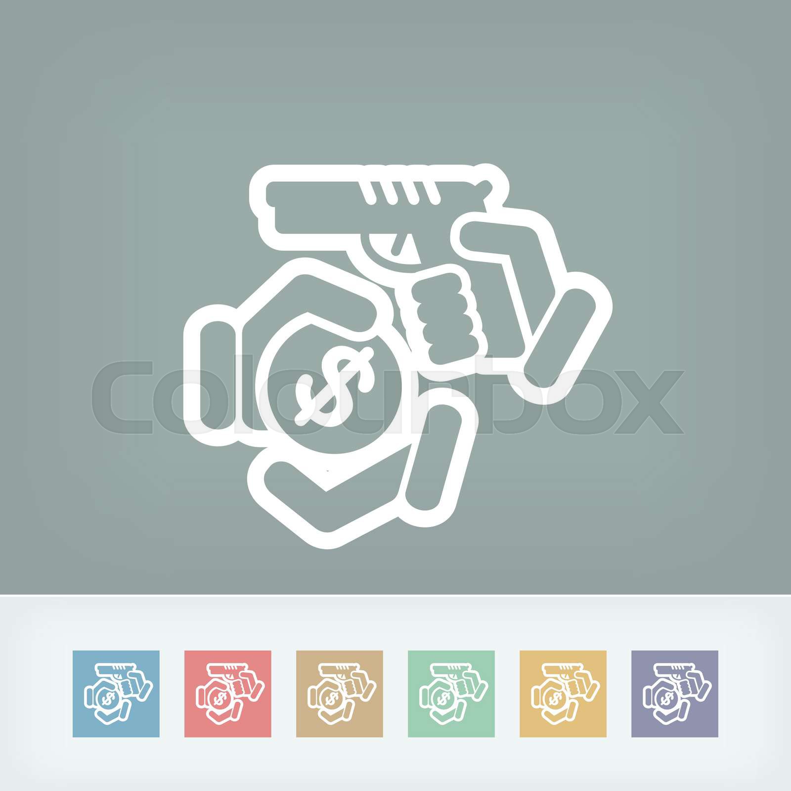 Armed robbery | Stock vector | Colourbox