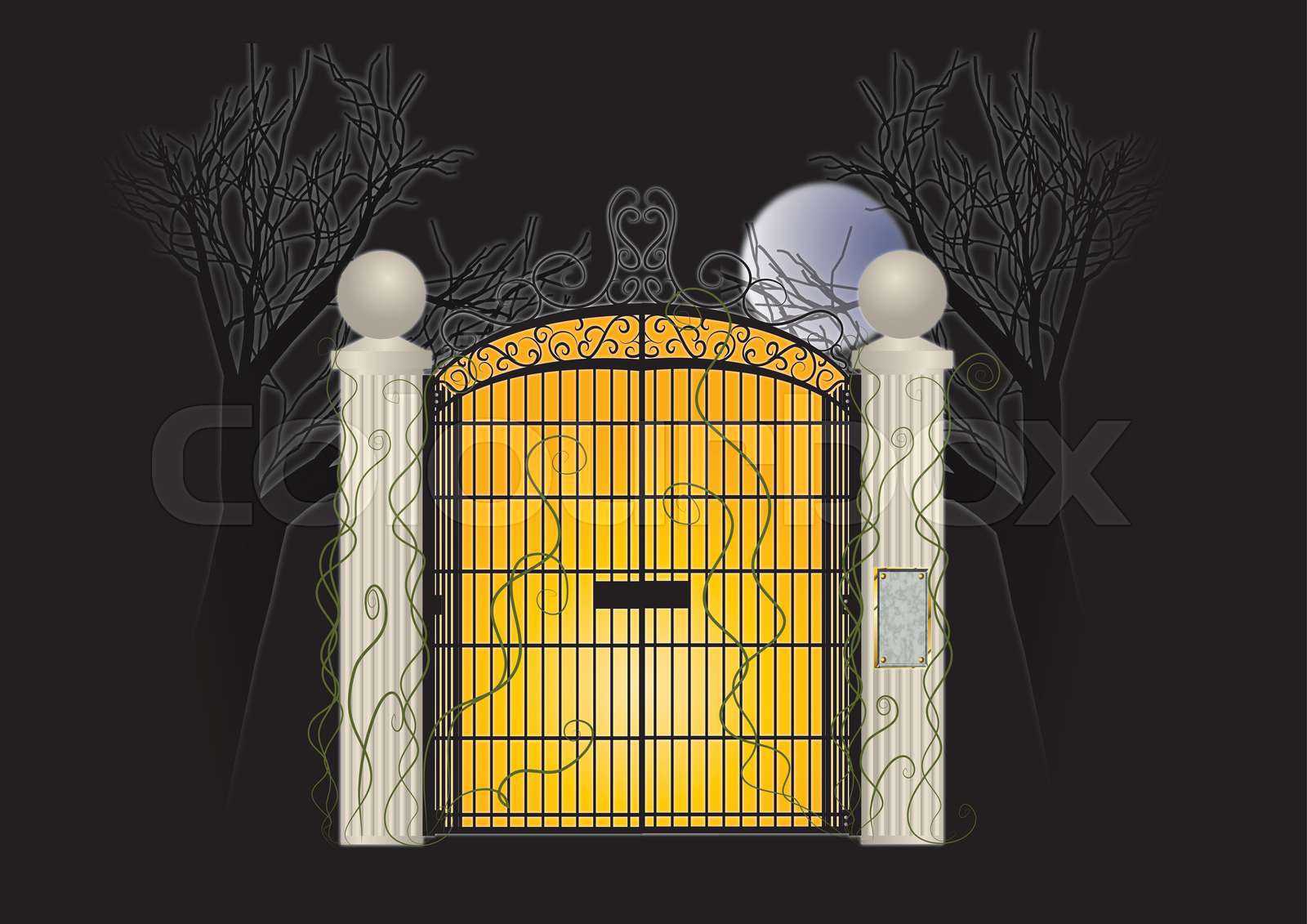 HALLOWEEN GATE | Stock vector | Colourbox