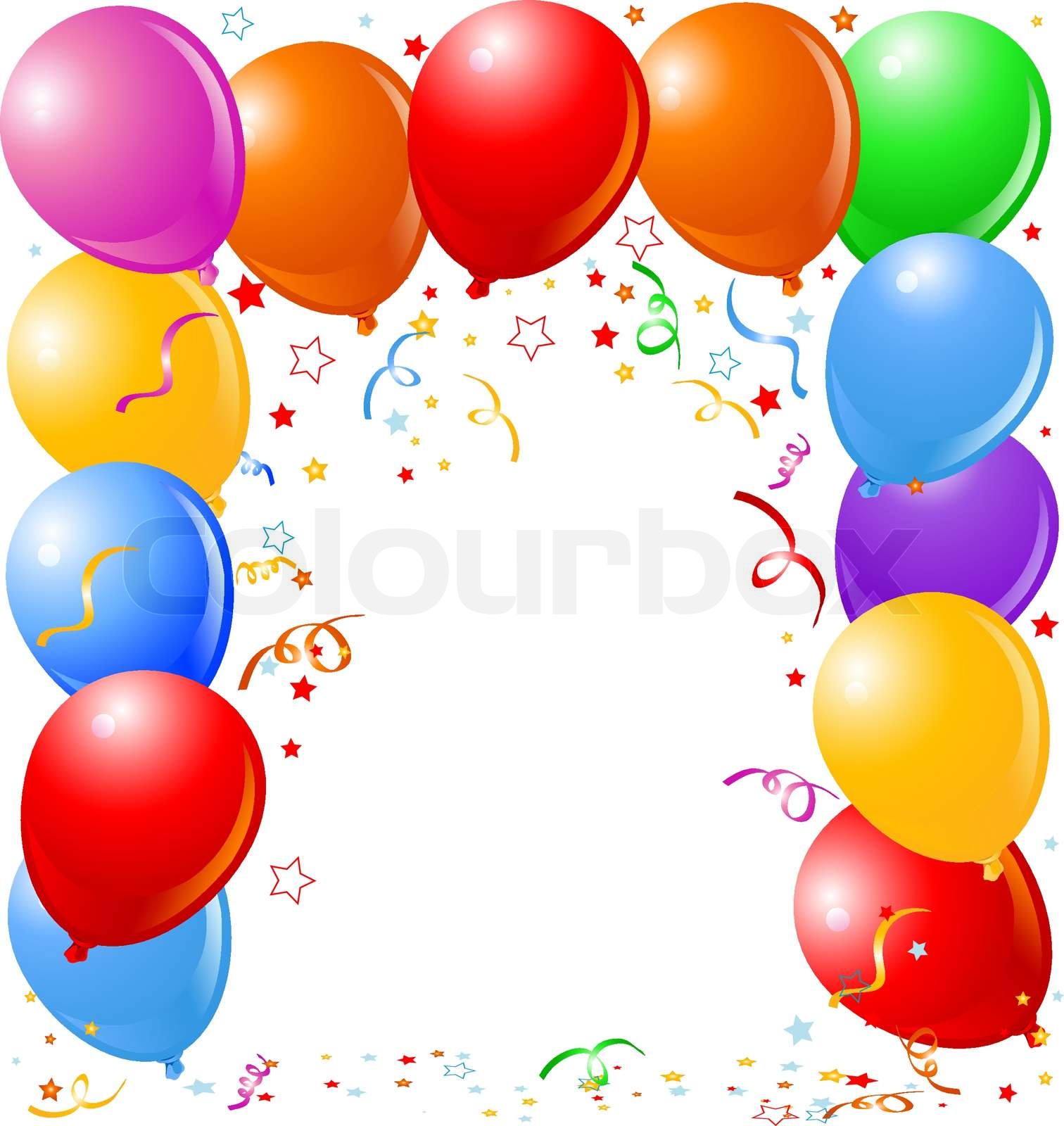 Balloons border | Stock vector | Colourbox