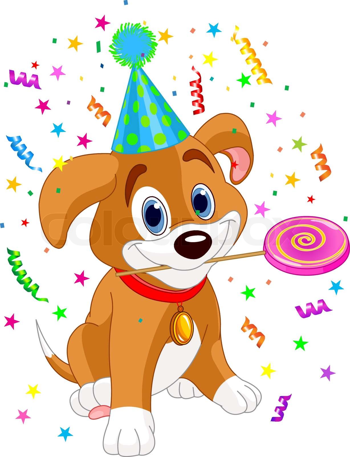 Birthday Dog Party Stock Vector Colourbox
