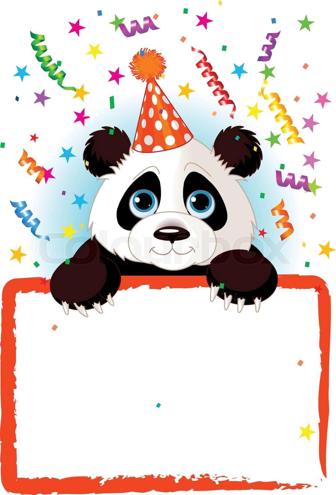 Baby Panda Birthday | Stock vector | Colourbox