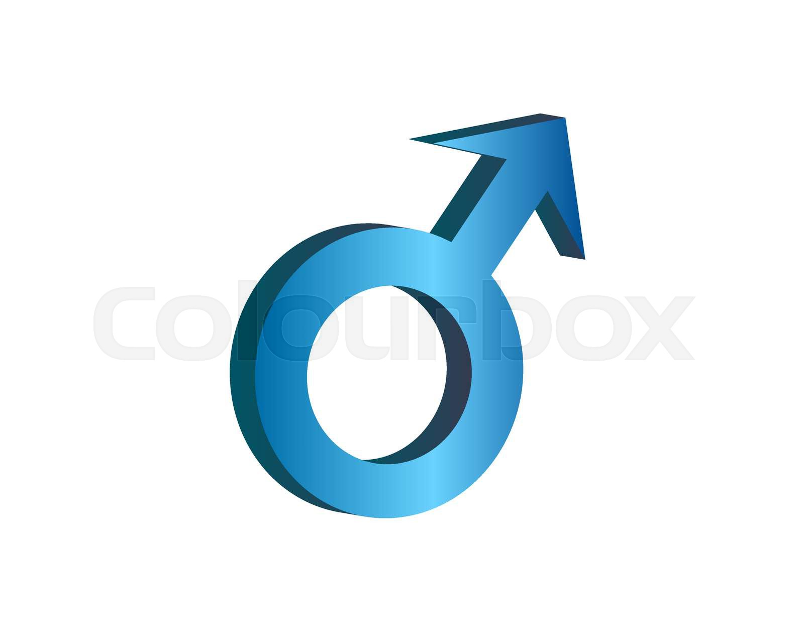 Hankøn symbol i blå | Stock vektor | Colourbox
