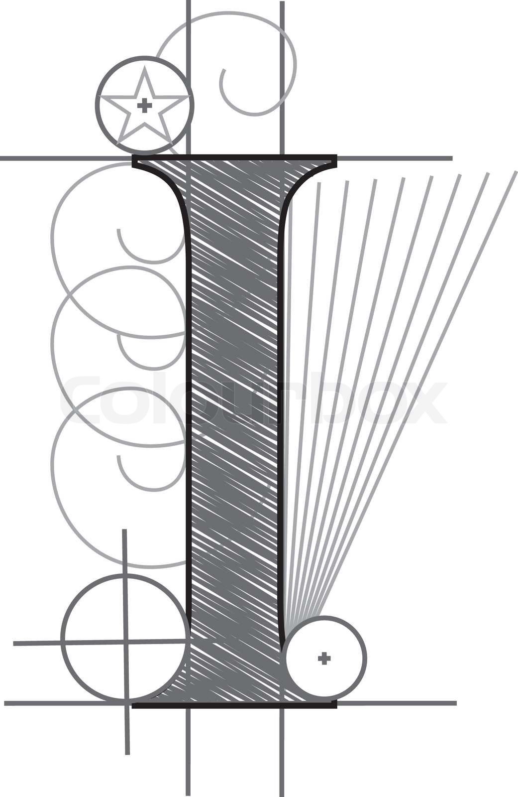 typography, engineering, font | Stock vector | Colourbox