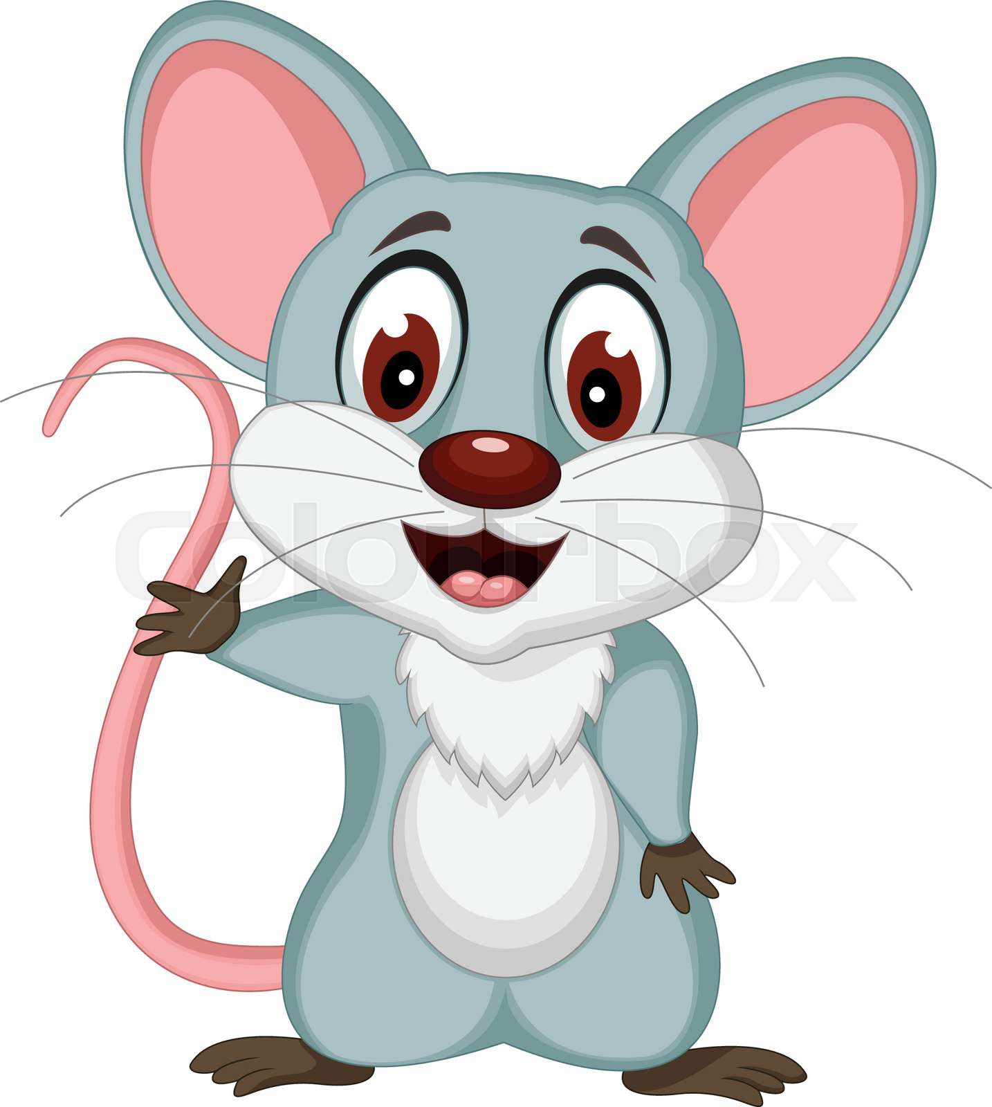 happy mouse cartoon posing | Stock vector | Colourbox