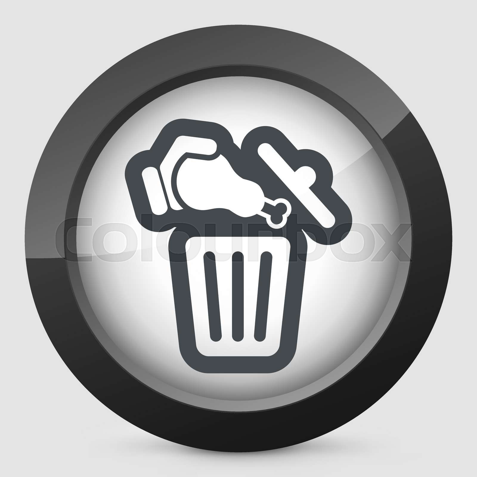 Food trash icon | Stock vector | Colourbox