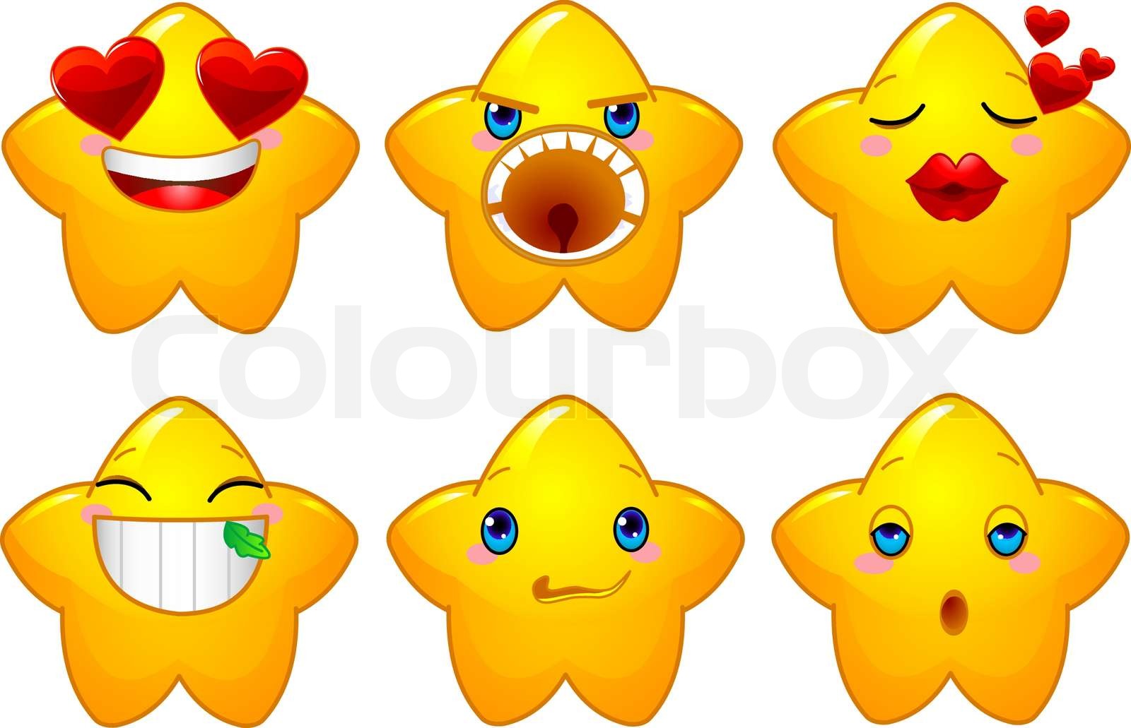 smiley, kunst, mund | Stock-Vektor | Colourbox