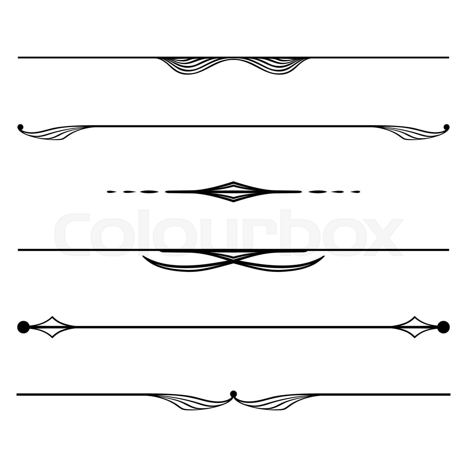 decorative elements, border and page rules | Stock vector | Colourbox
