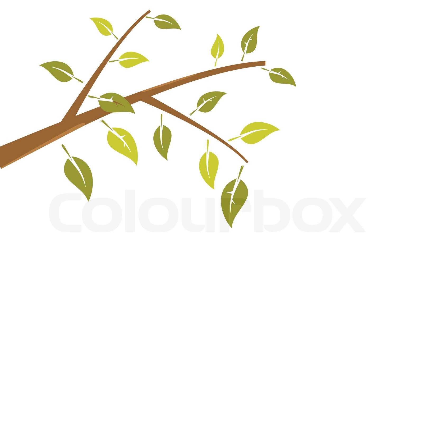 abstrakt Ast Baum ist auf weißem hintergrund isoliert. Vektor | Stock ...