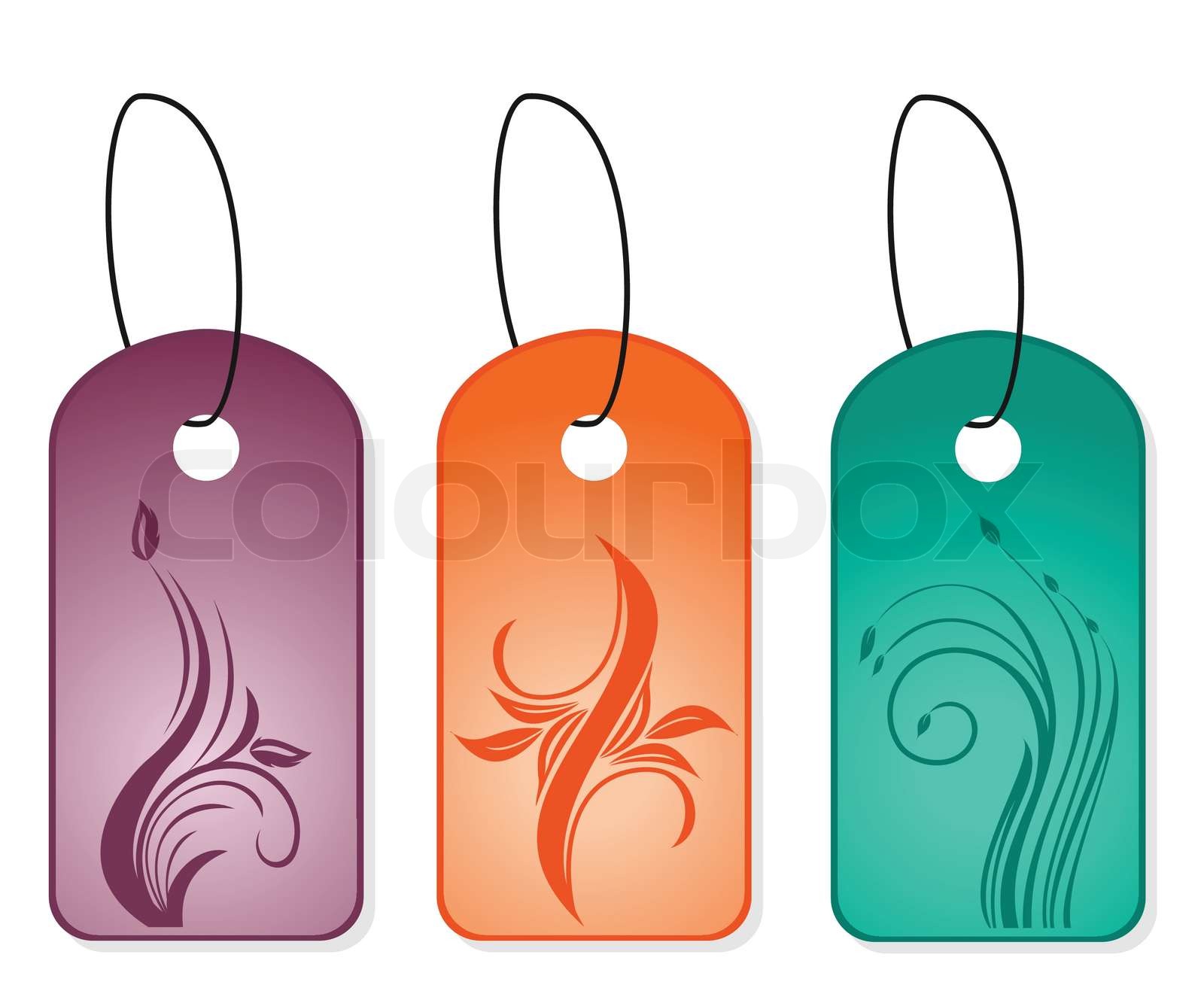 Illustration of set style bookmark designs. Vector | Stock vector ...