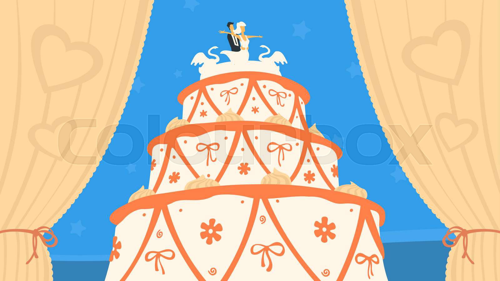 Wedding Cake | Stock vector | Colourbox