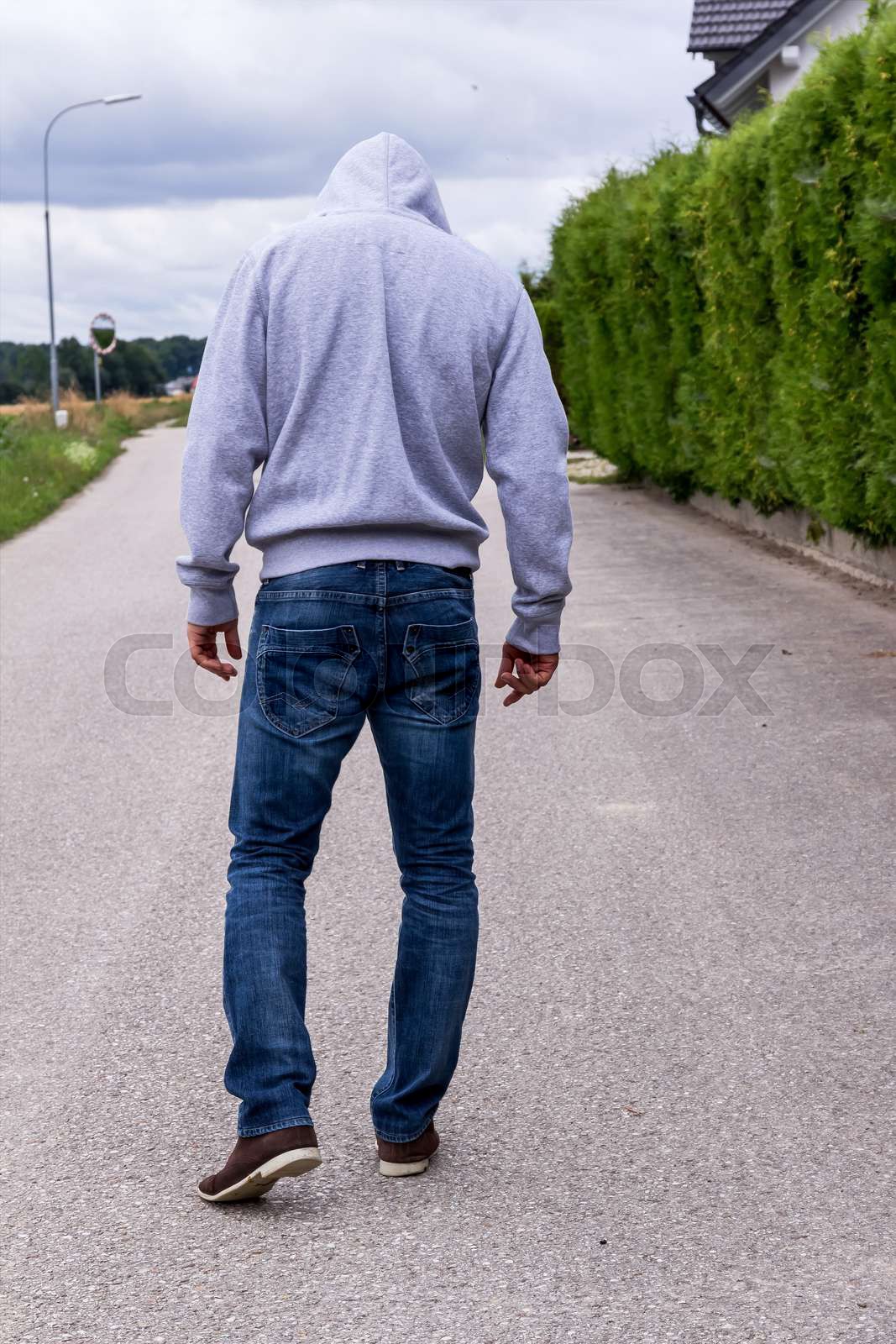 man walking on path | Stock image | Colourbox