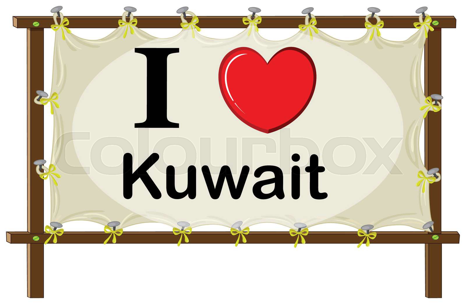 I love Kuwait | Stock vector | Colourbox