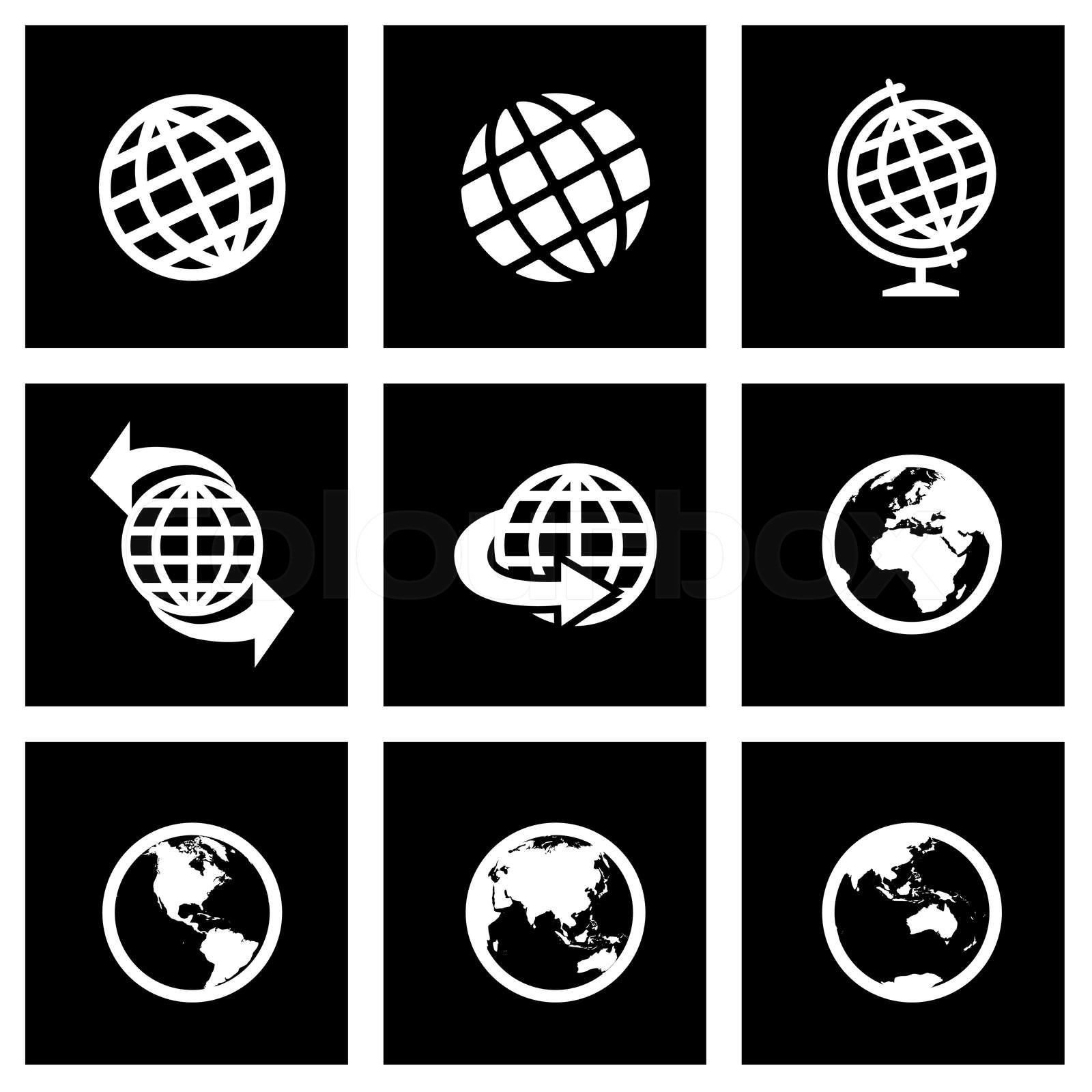 Globe Icon Black And White