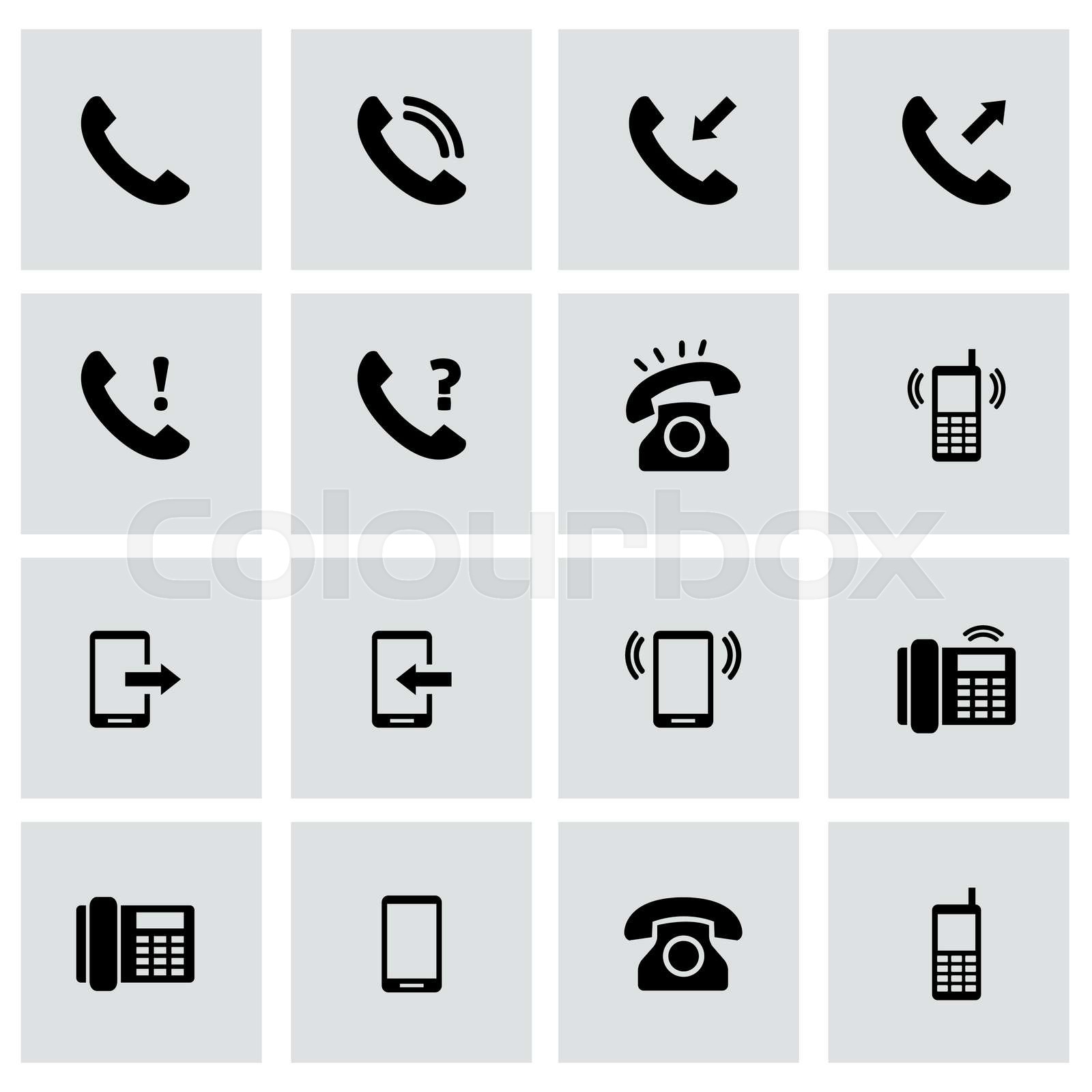 telefon, piktogram, bygning | Stock vektor | Colourbox