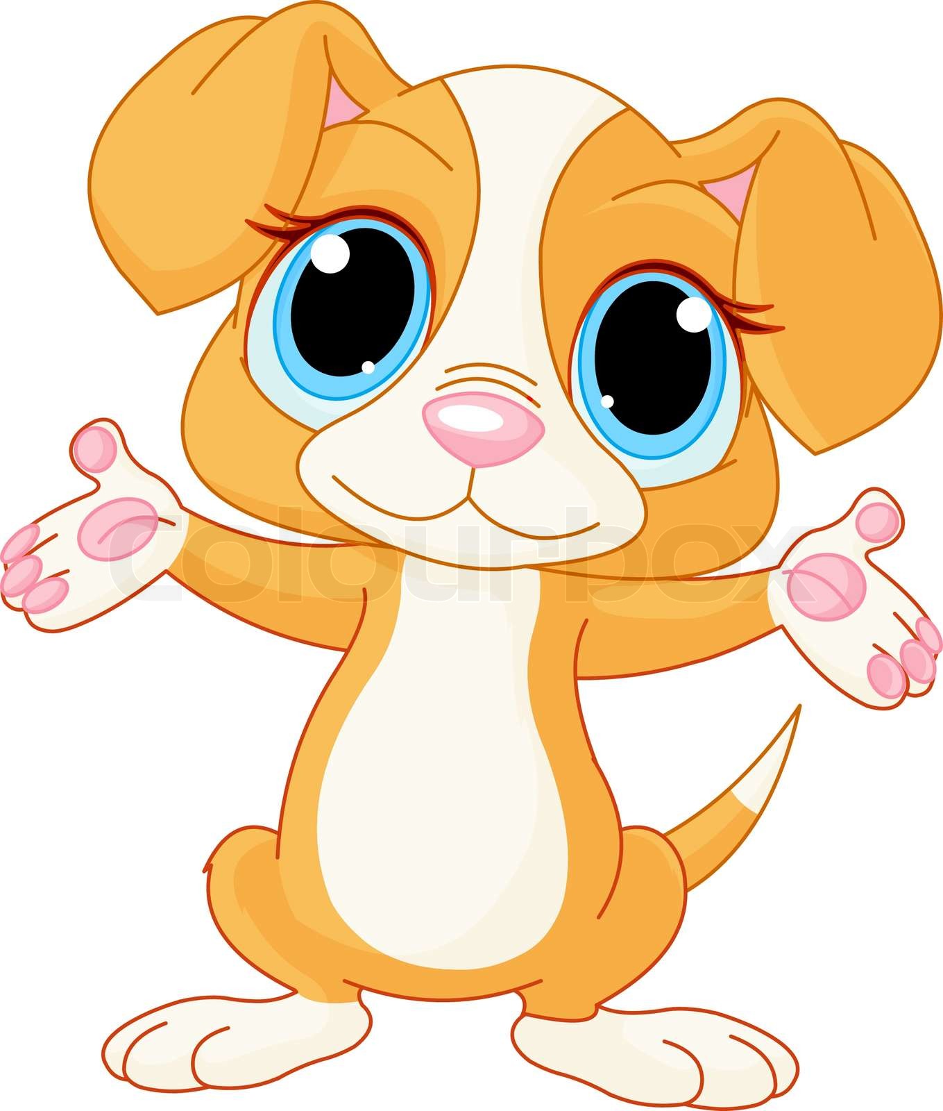 hund, hånd, tegning | Stock vektor | Colourbox