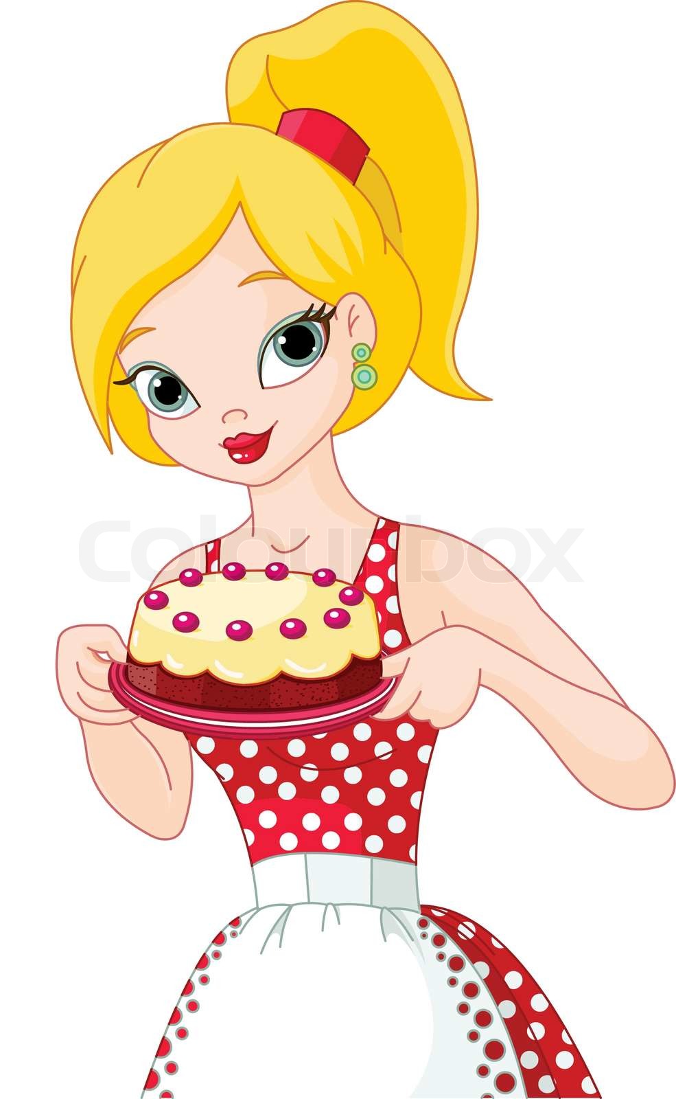 frauen, chefkoch, cartoon | Stock-Vektor | Colourbox