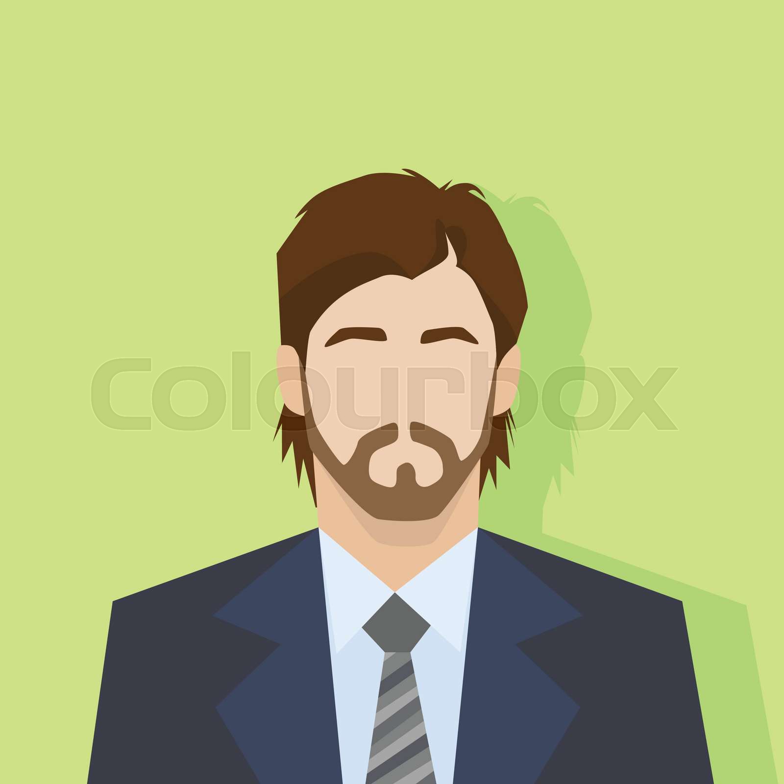 businessman profile icon male portrait flat | Stock vector | Colourbox