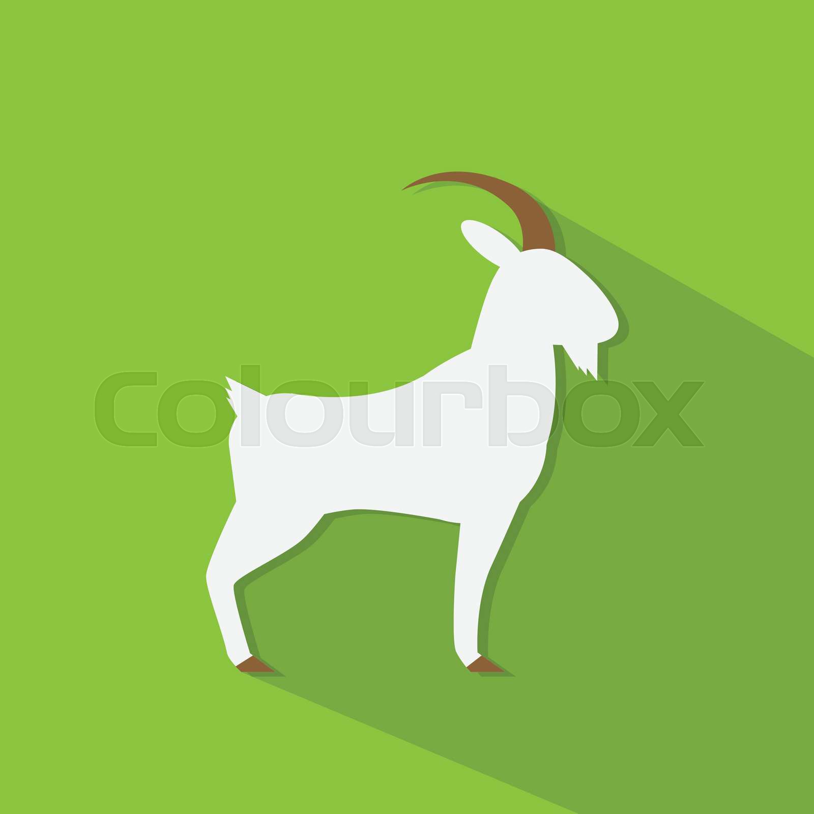 goat logo symbol flat icon vector | Stock vector | Colourbox