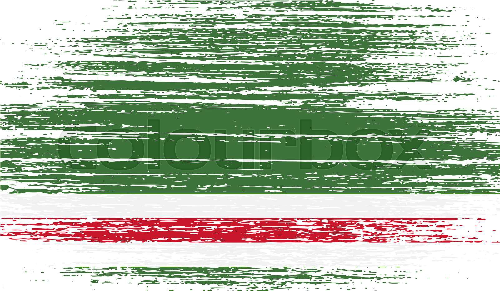Flag of Chechen Republic of Ichkeria with old texture. | Stock image ...
