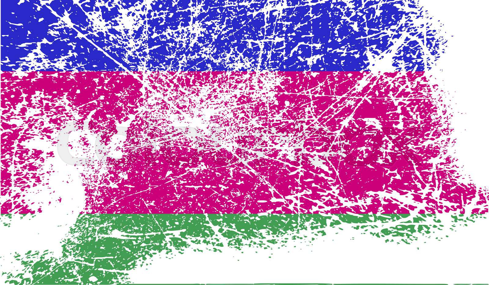 Flag of Kuban Peoples Republic with old texture. | Stock image | Colourbox