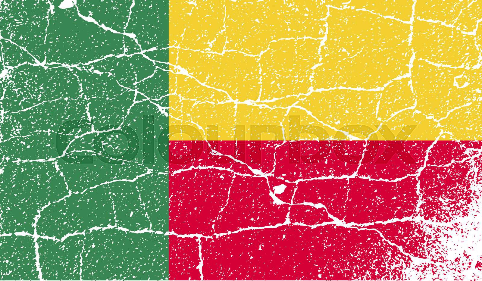 Flag of Benin with old texture. | Stock image | Colourbox