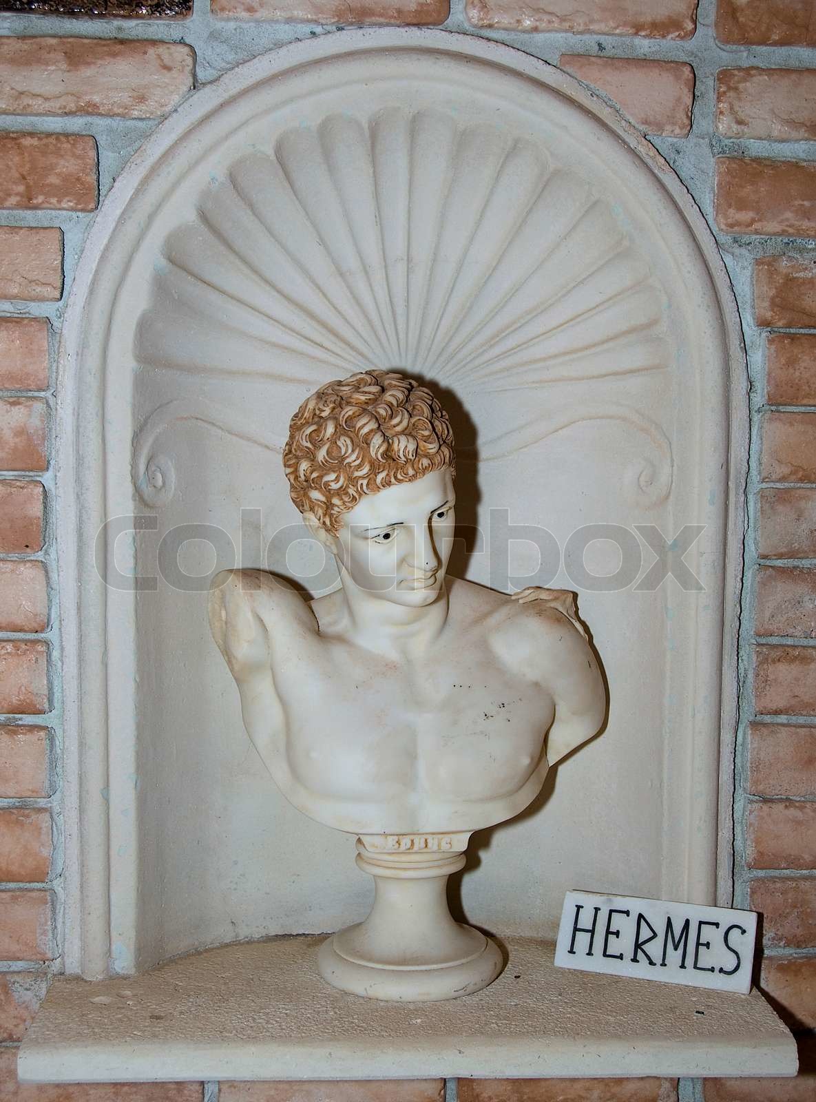 altar with the greek god Hermes | Stock image | Colourbox
