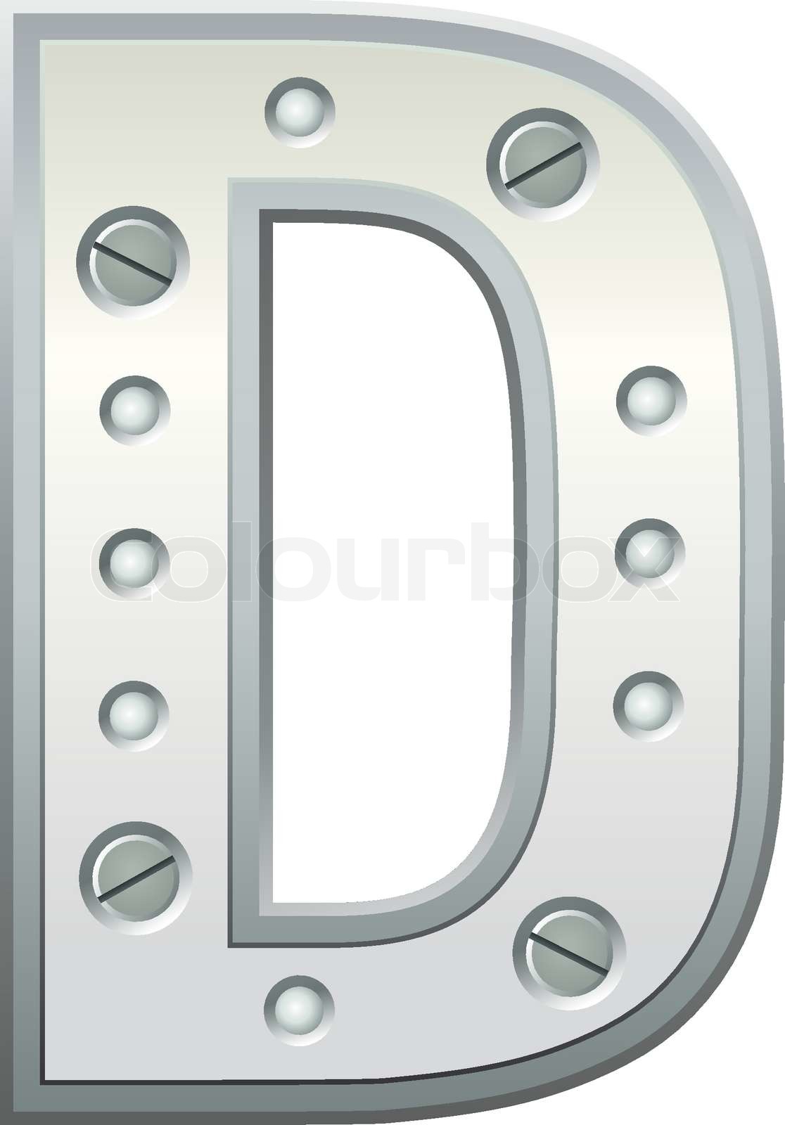 steel, font, rivet | Stock vector | Colourbox