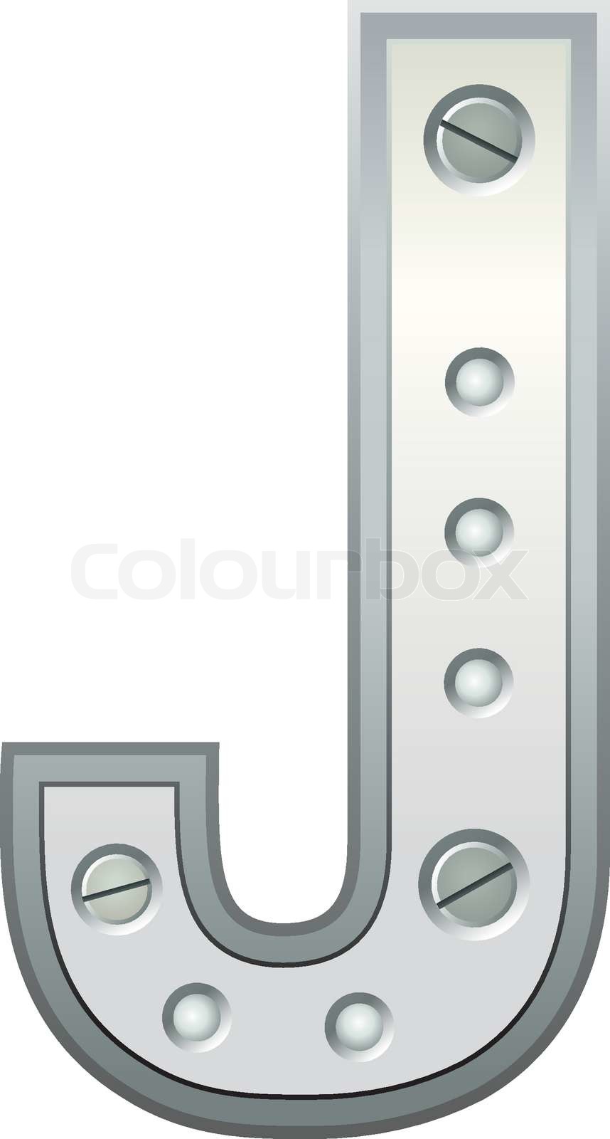 metal, rivet, font | Stock vector | Colourbox