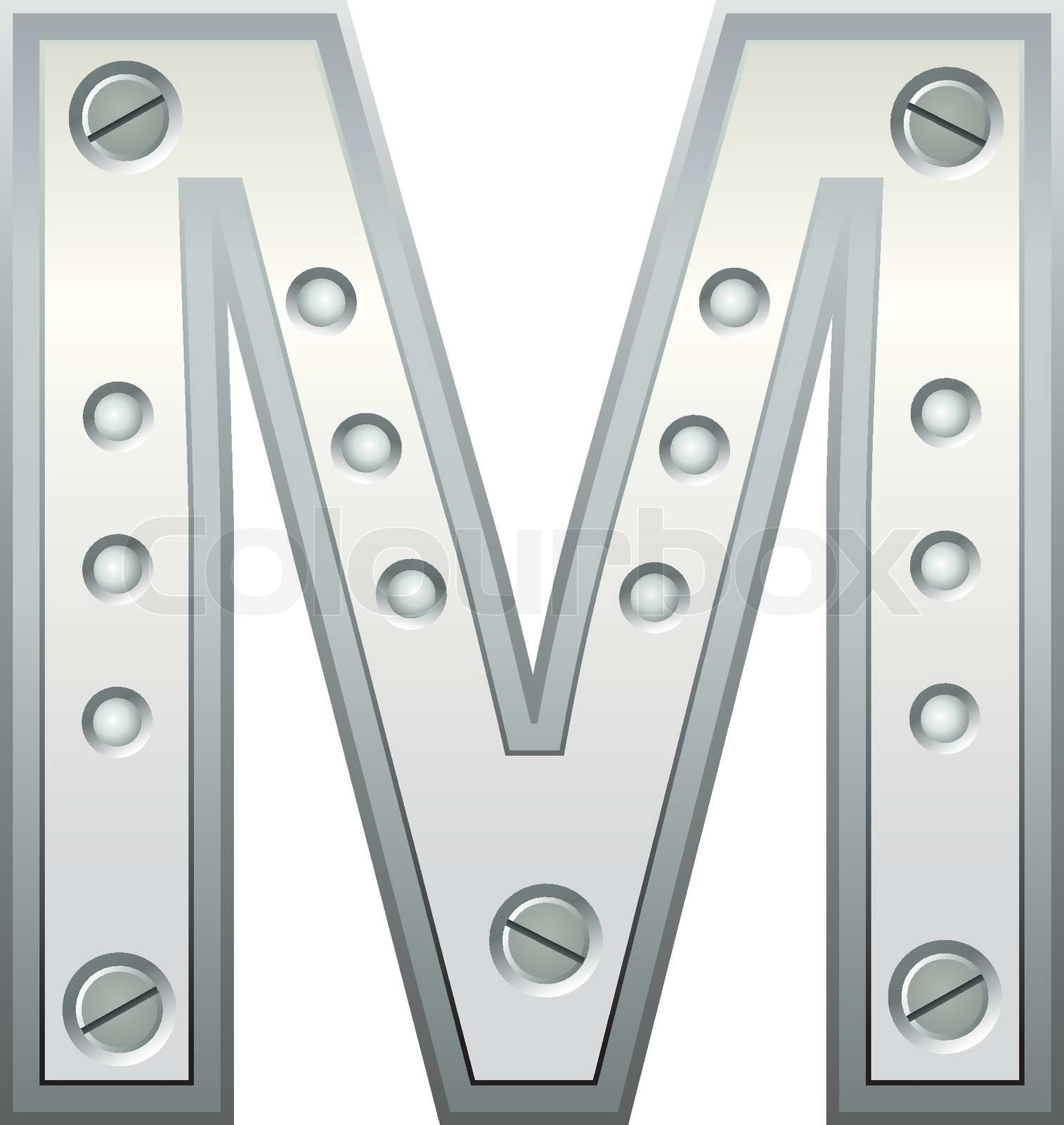 font, steel, letter | Stock vector | Colourbox