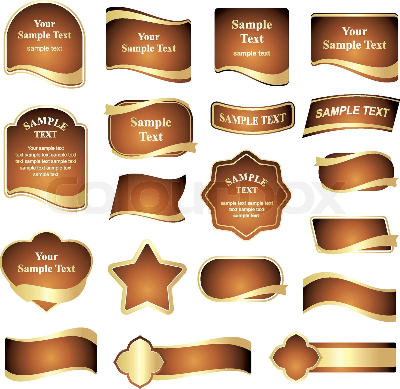 award, envelope, set | Stock vector | Colourbox