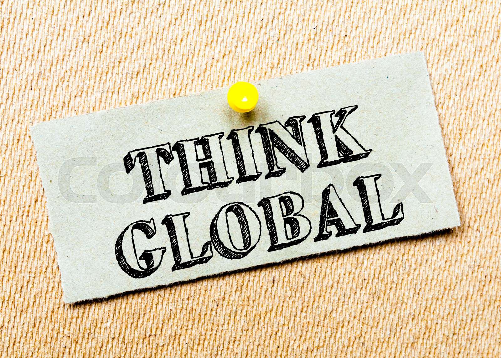 Think Global Message | Stock image | Colourbox