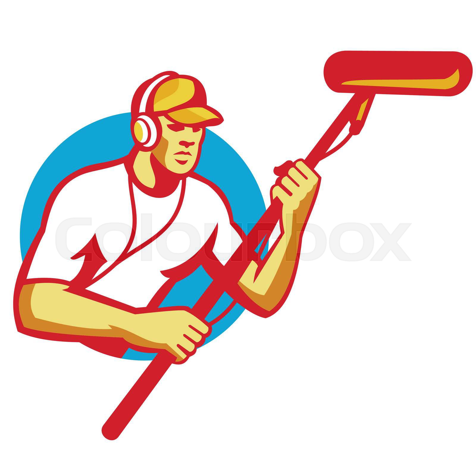 soundman sound man with microphone retro | Stock vector | Colourbox