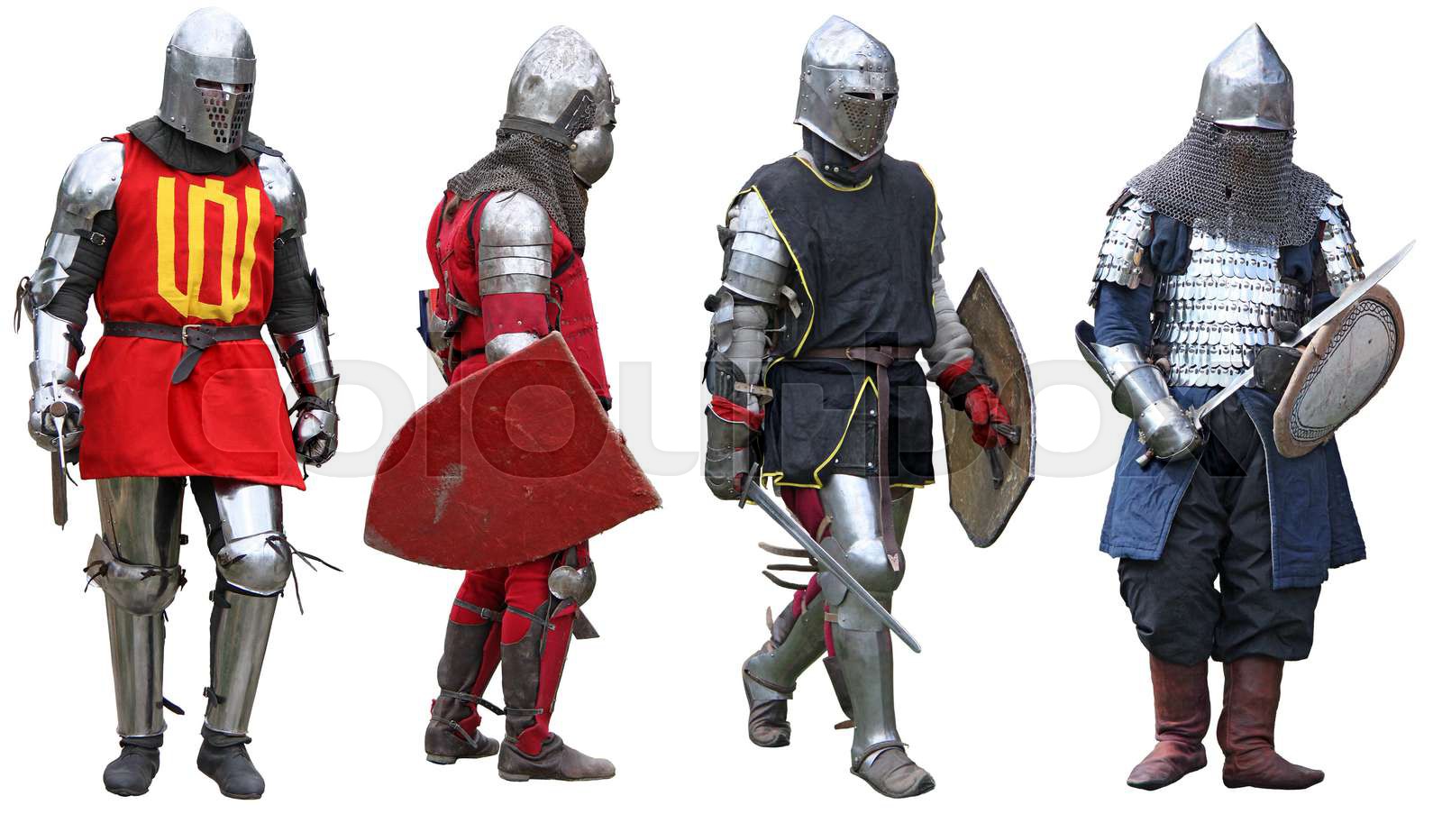 Group of four knights | Stock image | Colourbox