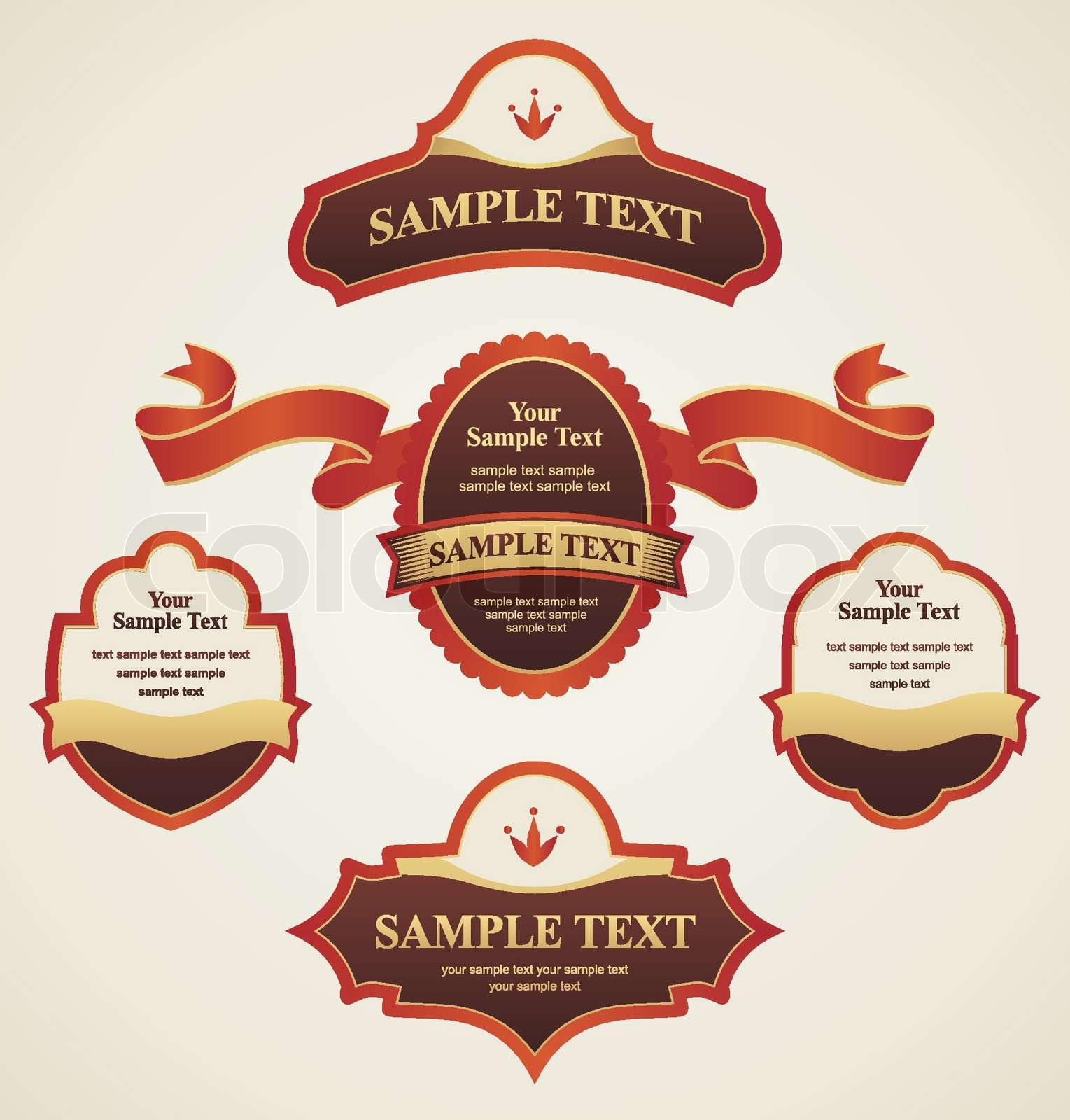 stamp, award, graphic | Stock vector | Colourbox