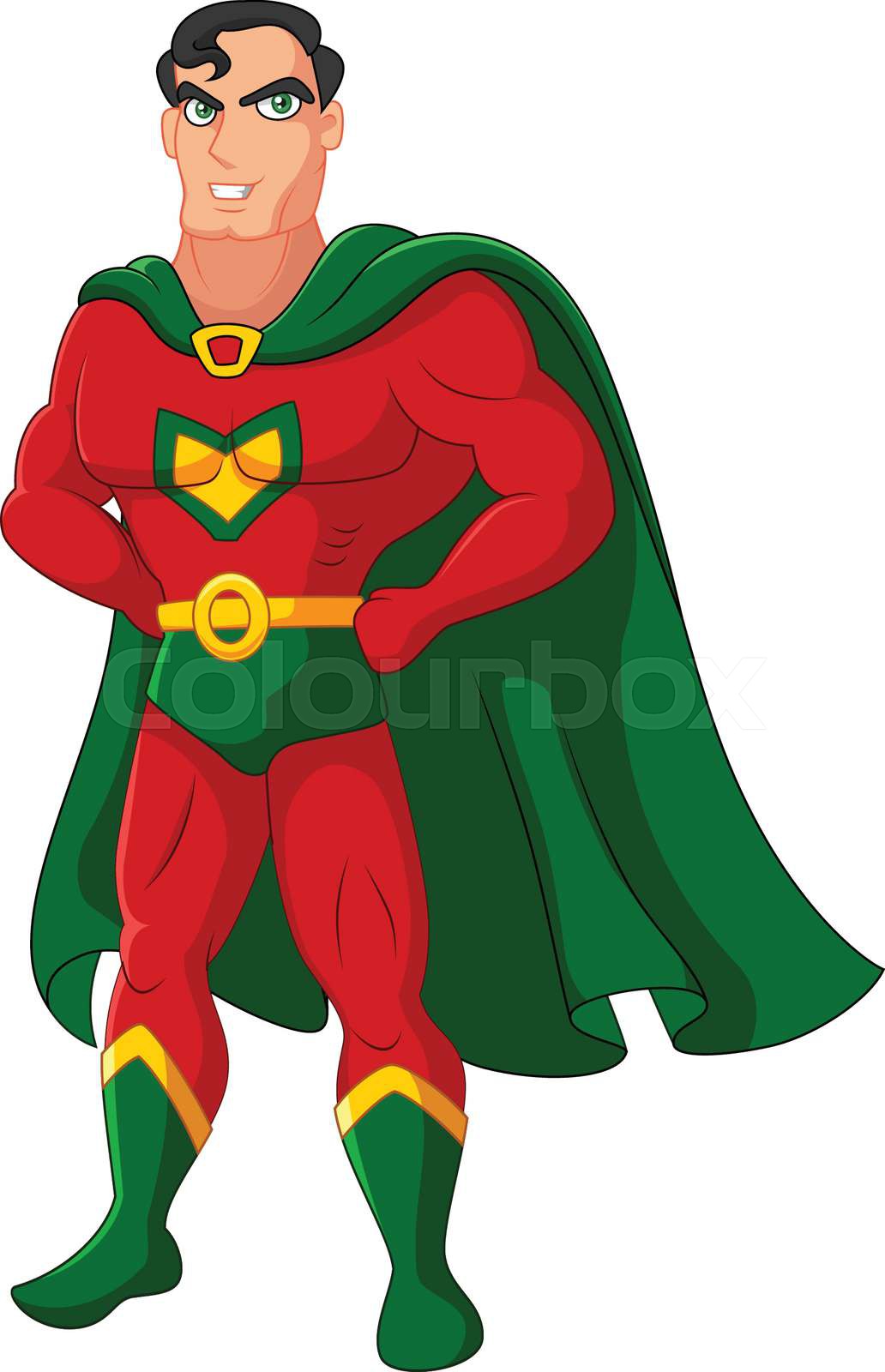 superheld, cartoon, männlich | Stock-Vektor | Colourbox