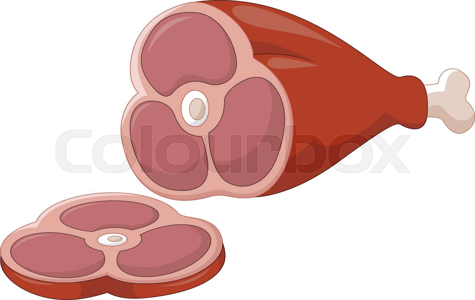 Cartoon ham | Stock vector | Colourbox