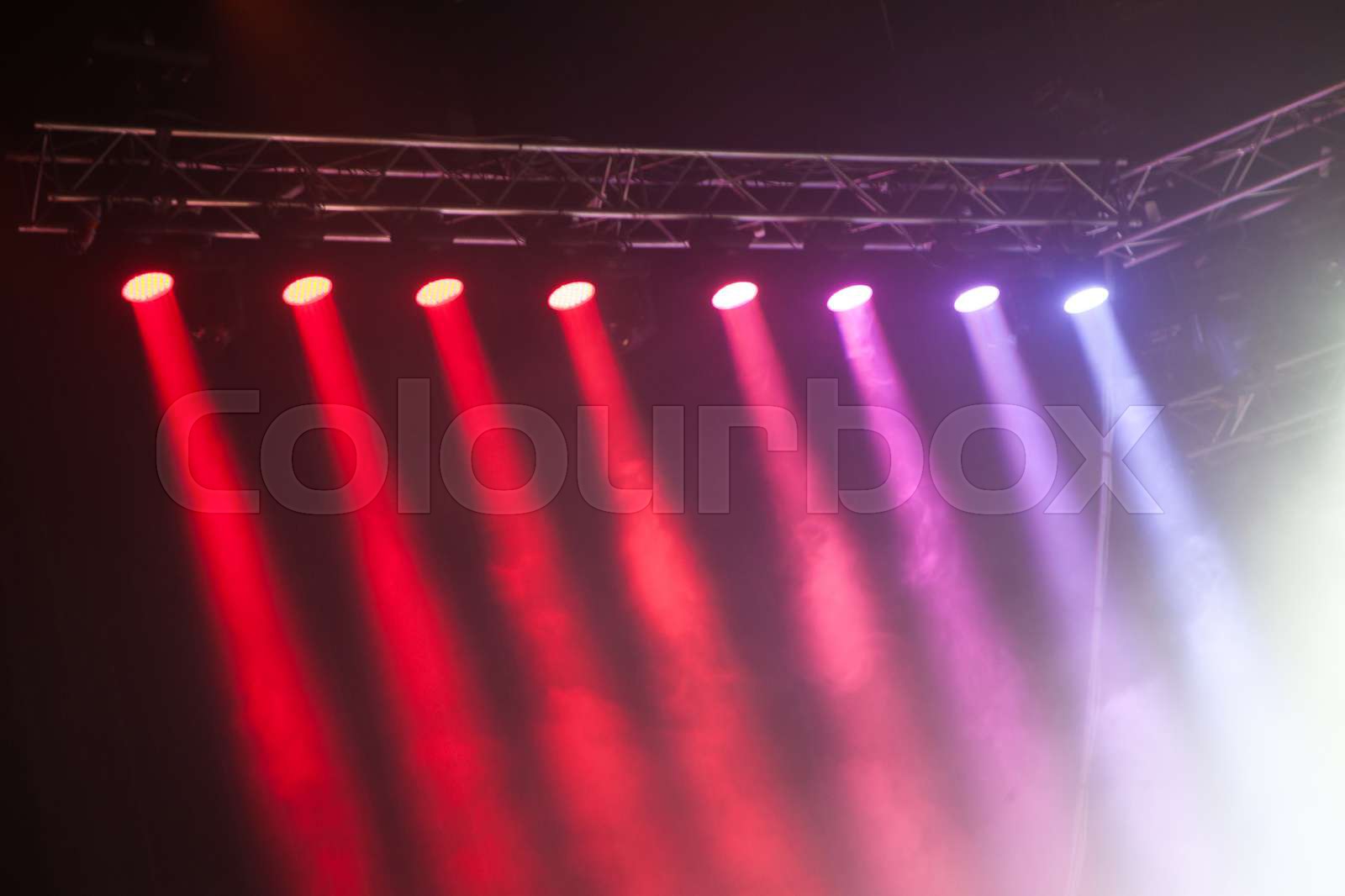 Stage lights on concert. | Stock image | Colourbox