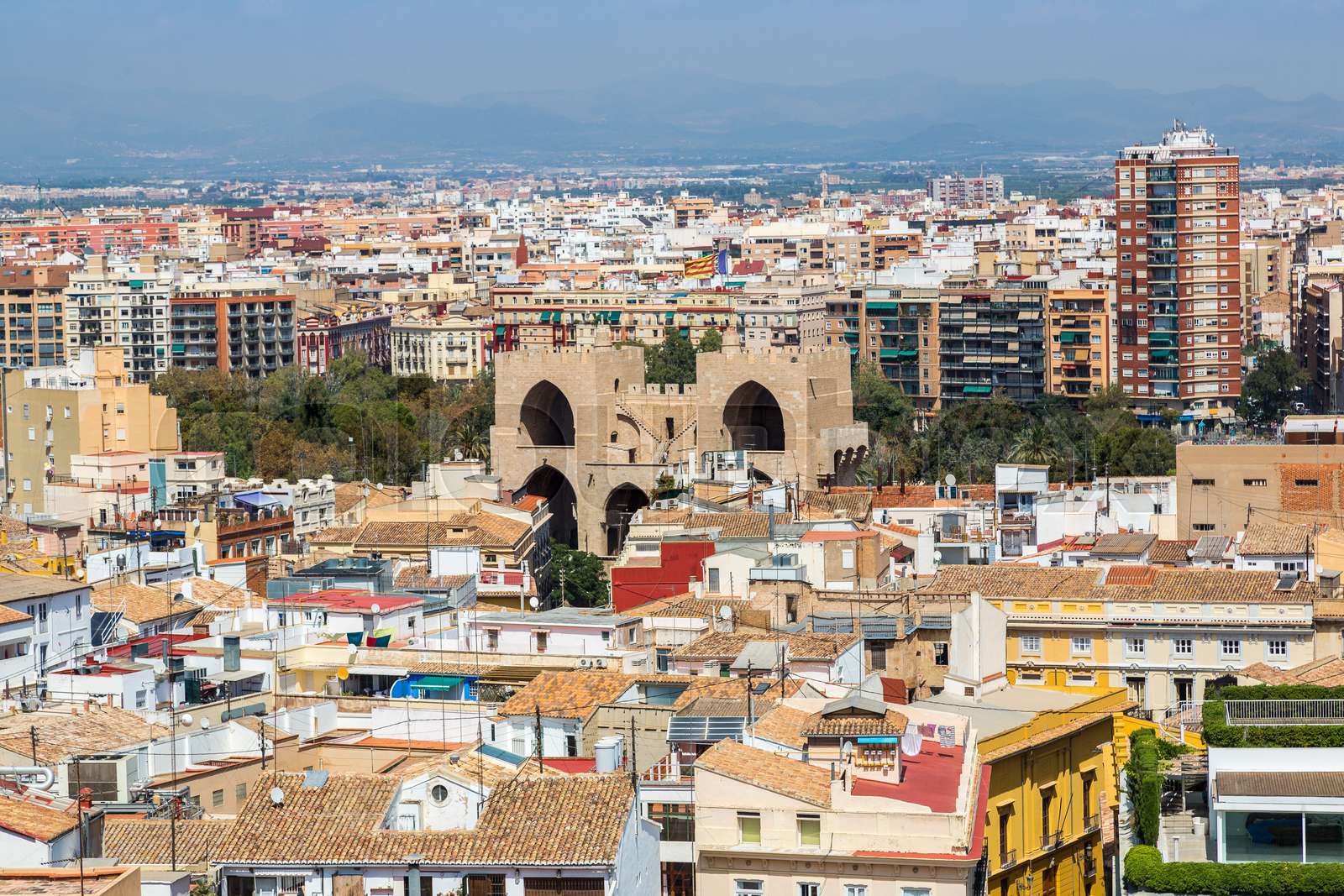 Valencia aerial skyline | Stock image | Colourbox