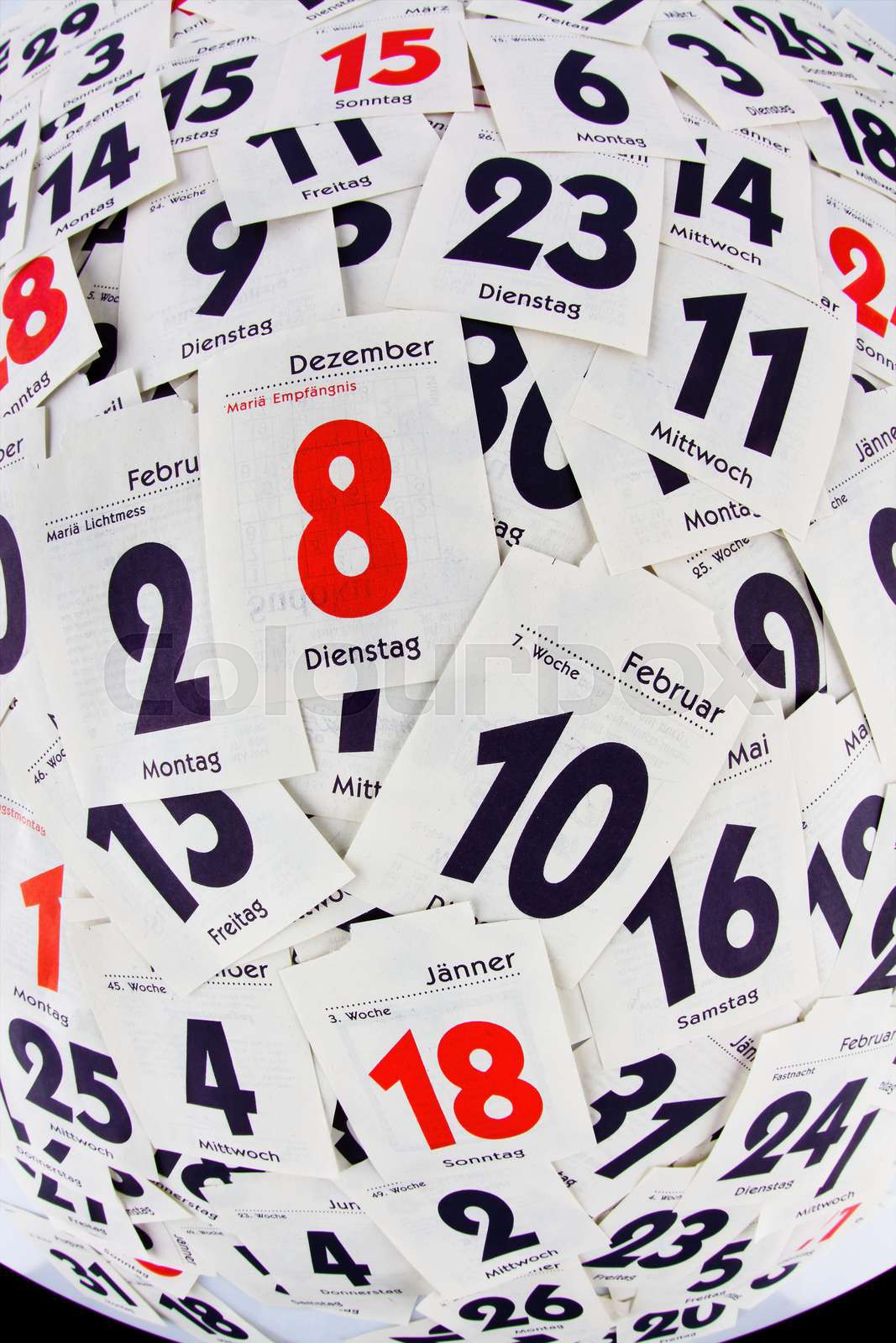 torn days of a calendar | Stock image | Colourbox