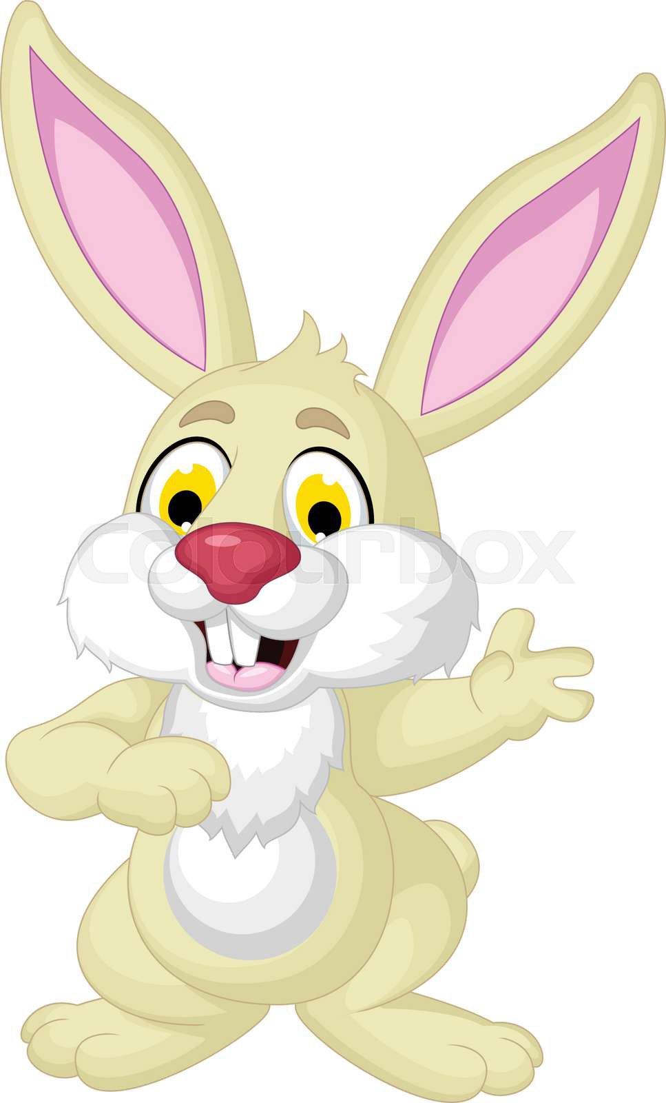 rabbit cartoon posing | Stock vector | Colourbox