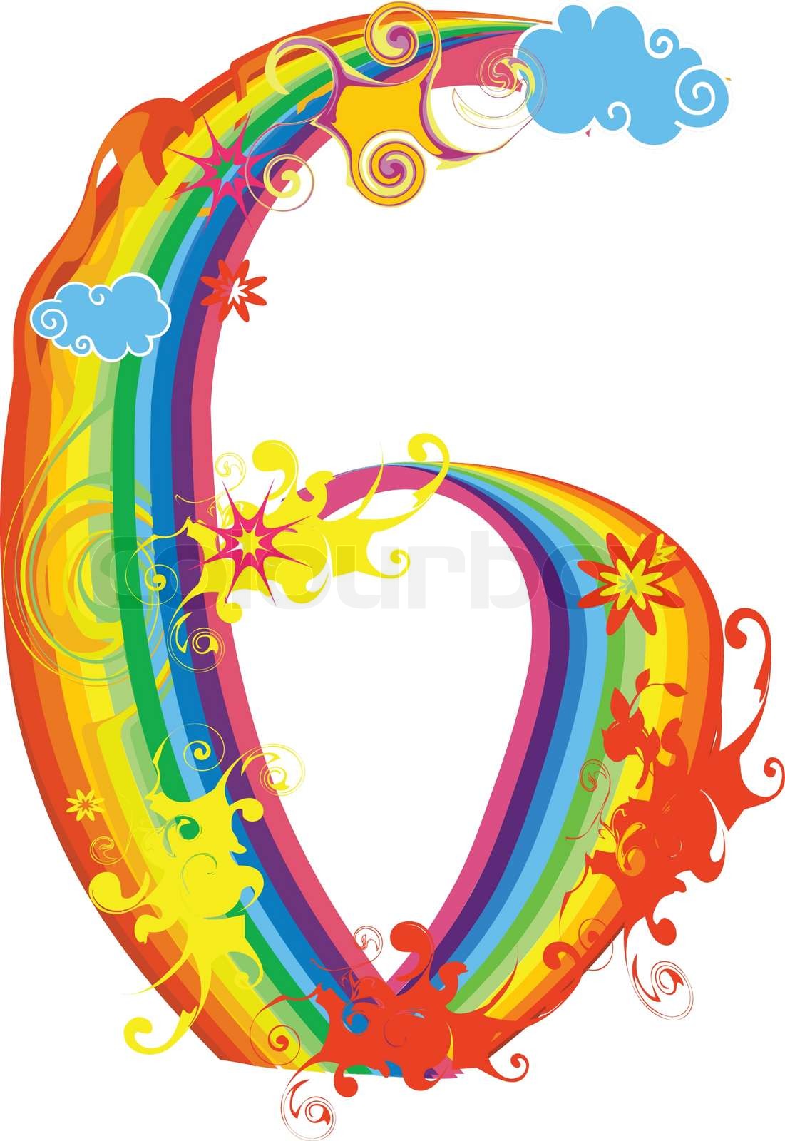 rainbow, abc, graphic | Stock vector | Colourbox