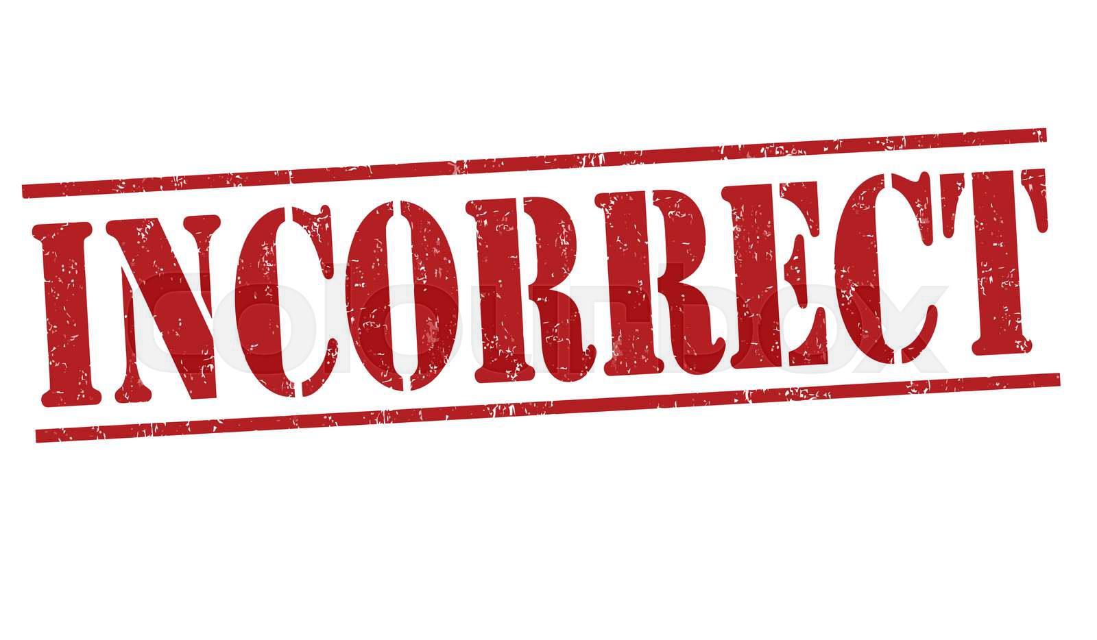 Incorrect stamp | Stock vector | Colourbox