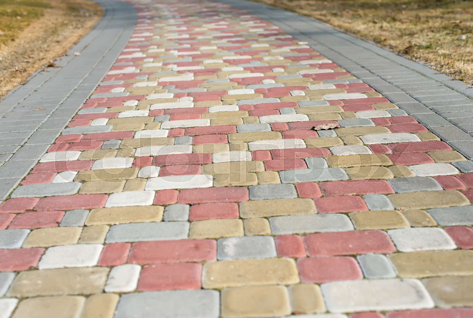 colored paving slabs | Stock image | Colourbox