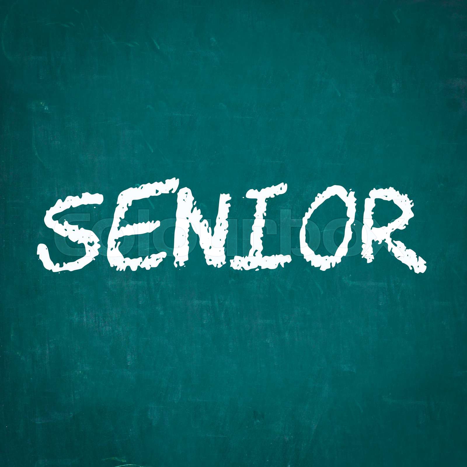 SENIOR written on chalkboard | Stock image | Colourbox