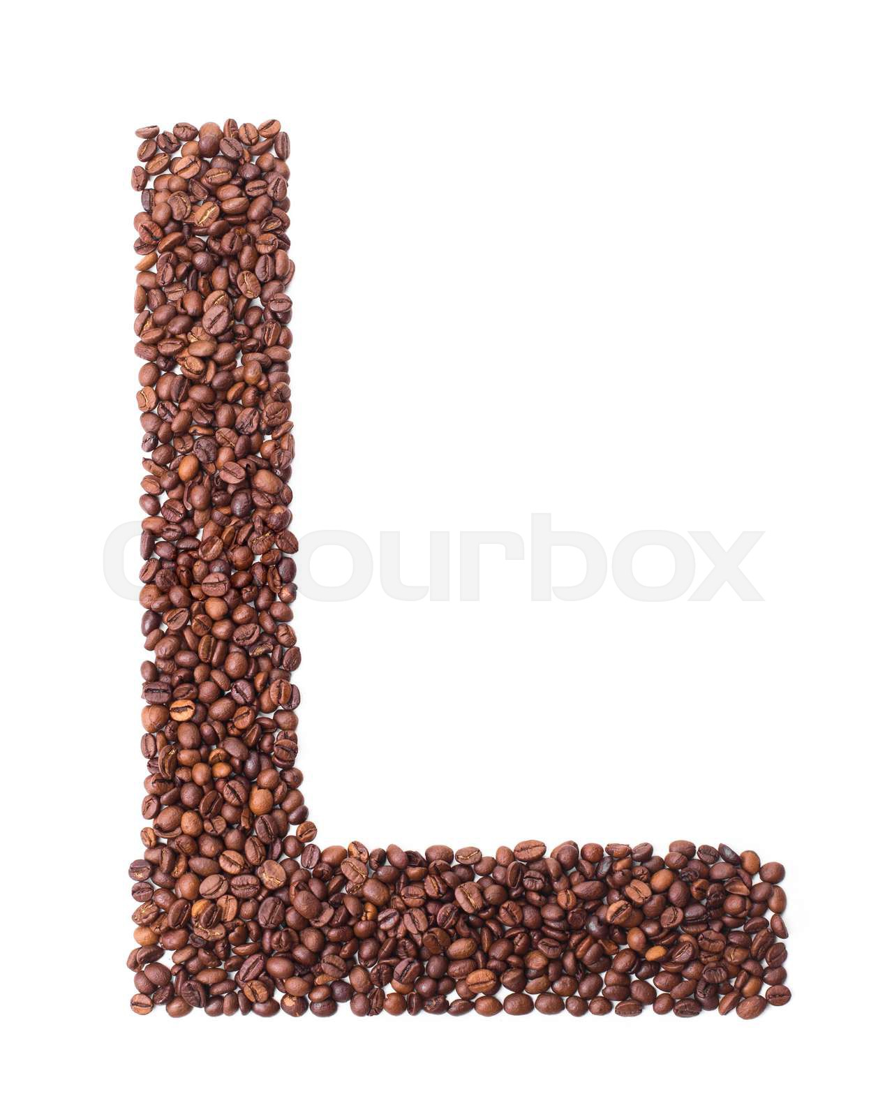 Alphabet from coffee beans. | Stock image | Colourbox