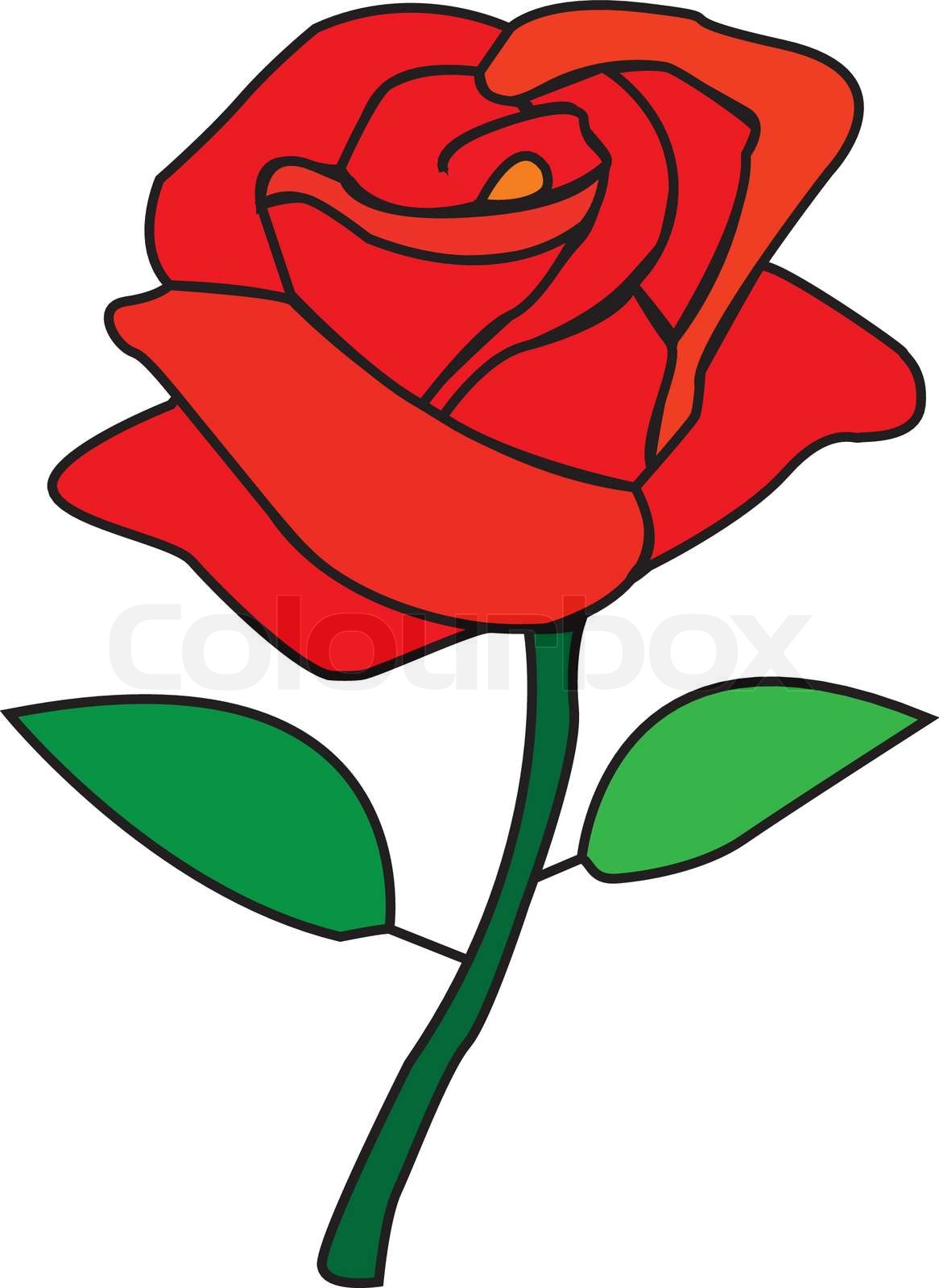 red rose flower | Stock vector | Colourbox