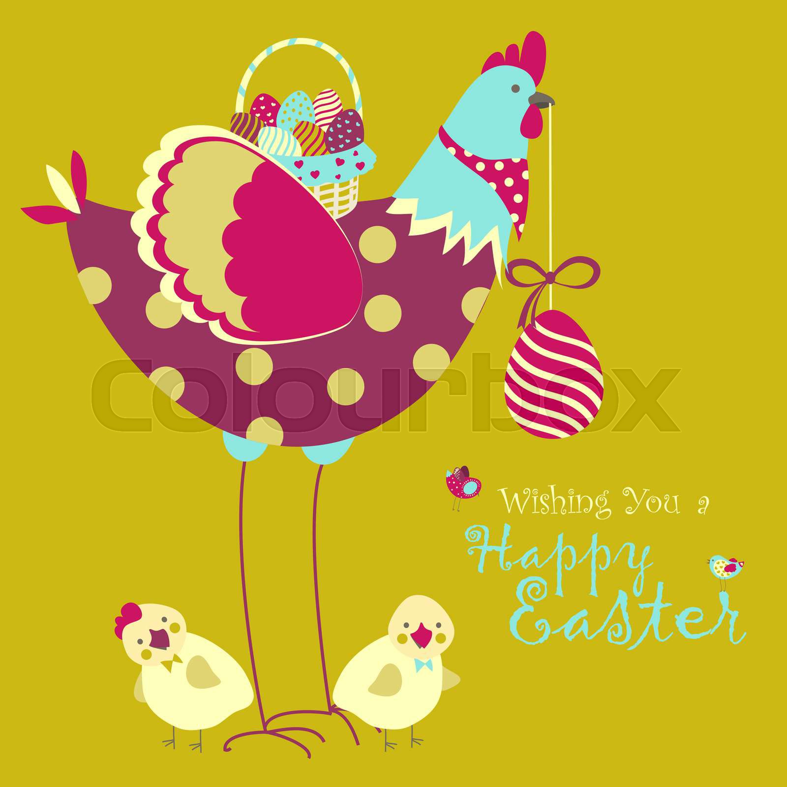 oster-, familie, haltend | Stock-Vektor | Colourbox