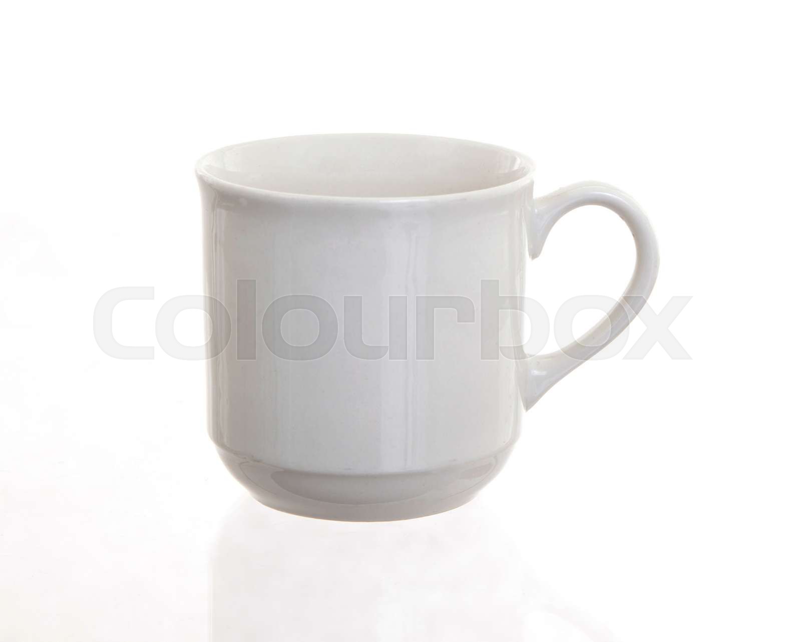 White cup isolated | Stock image | Colourbox