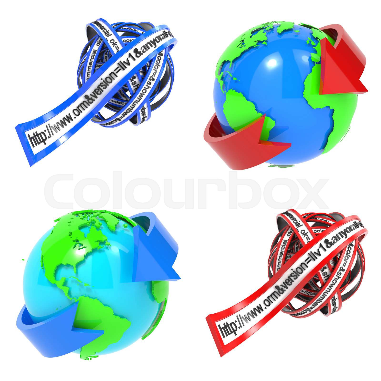 Web Browser Concept - Set of 3D Illustrations. | Stock image | Colourbox